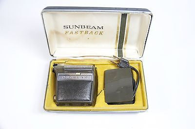 Vintage Sunbeam electric fastback shaver 808 w box cordless razor 1968 ...