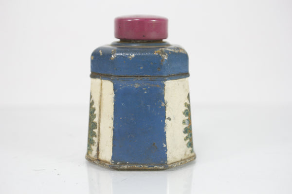 Vintage Signet Peacock Blue Ink Tin with Cool Graphics – Odd MoFo